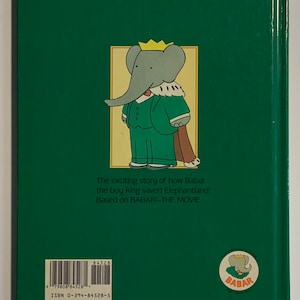 Babar the Movie Storybook Storybook Adaptation by Cathy East Dubowski ...