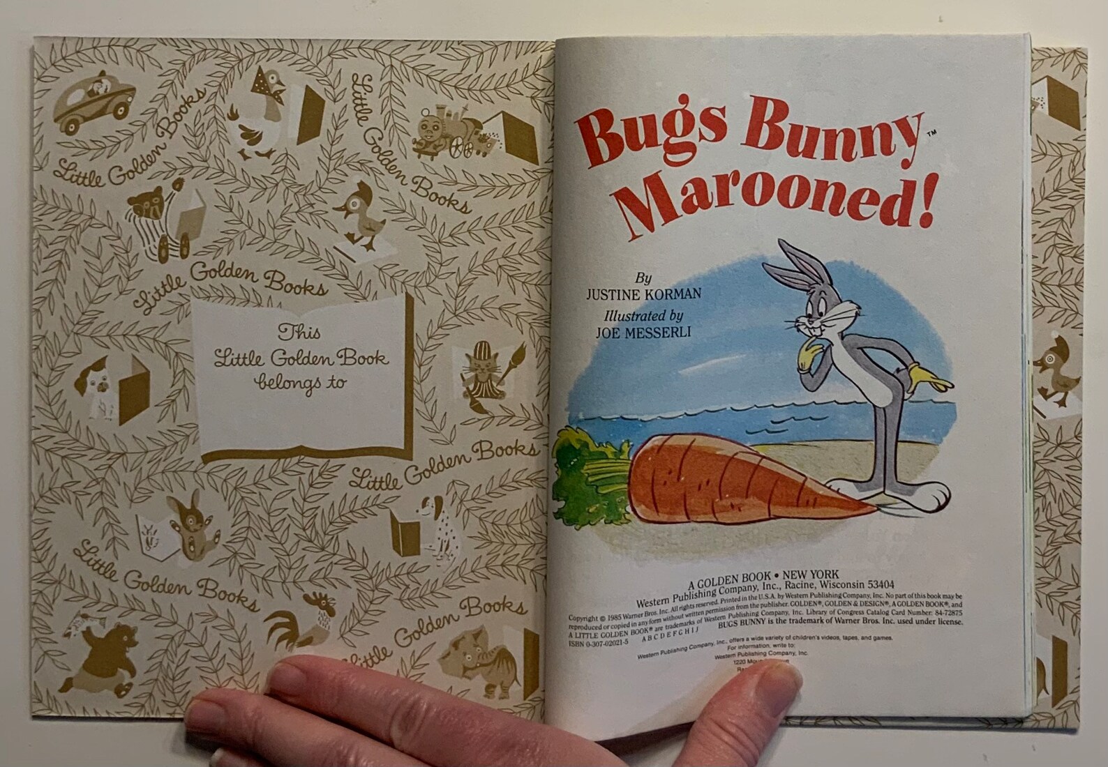 Bugs Bunny Marooned! by Justine Korman Illustrated by Joe Messerli ...