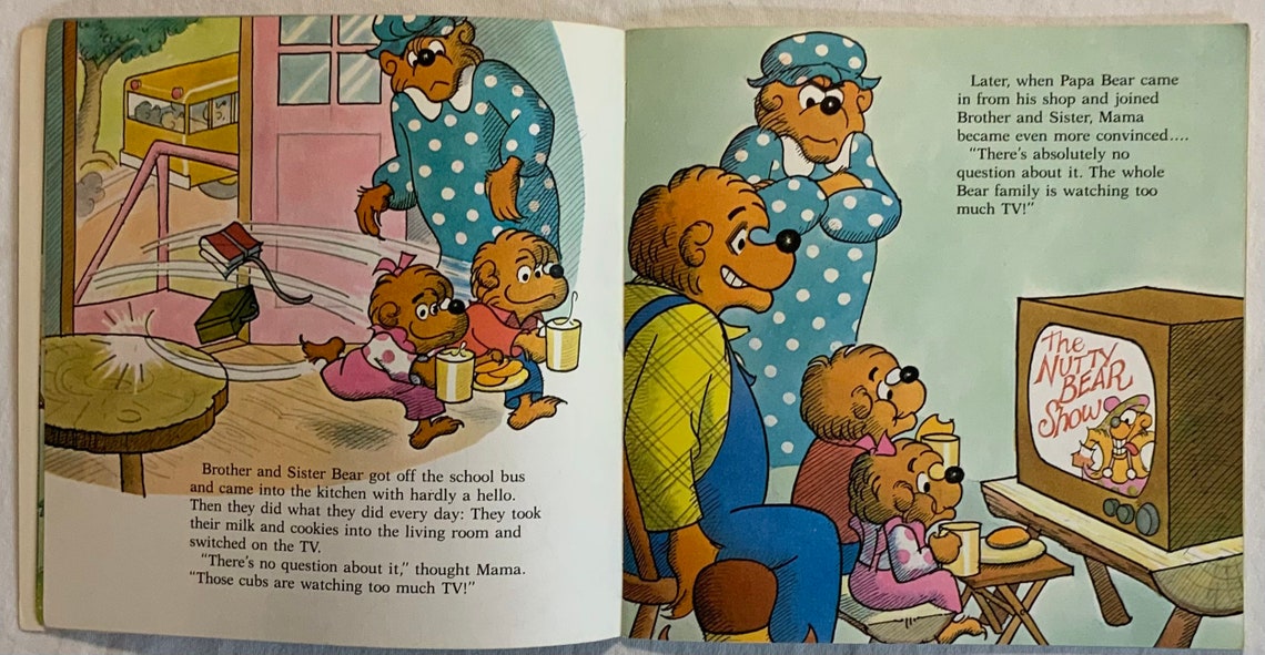 The Berenstain Bears and Too Much TV by Stan and Jan - Etsy