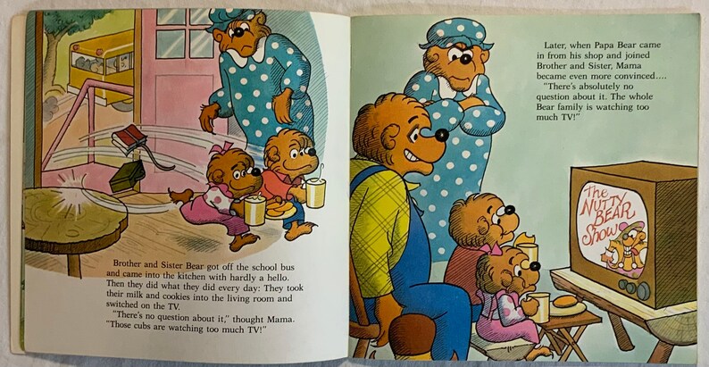 The Berenstain Bears and Too Much TV by Stan and Jan - Etsy