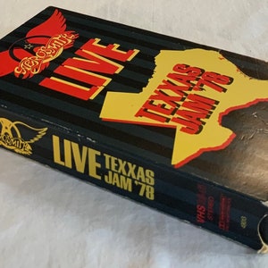 Aerosmith Live Texxas Jam ‘78 Vintage VHS Movie Video Tape 1988 - Etsy