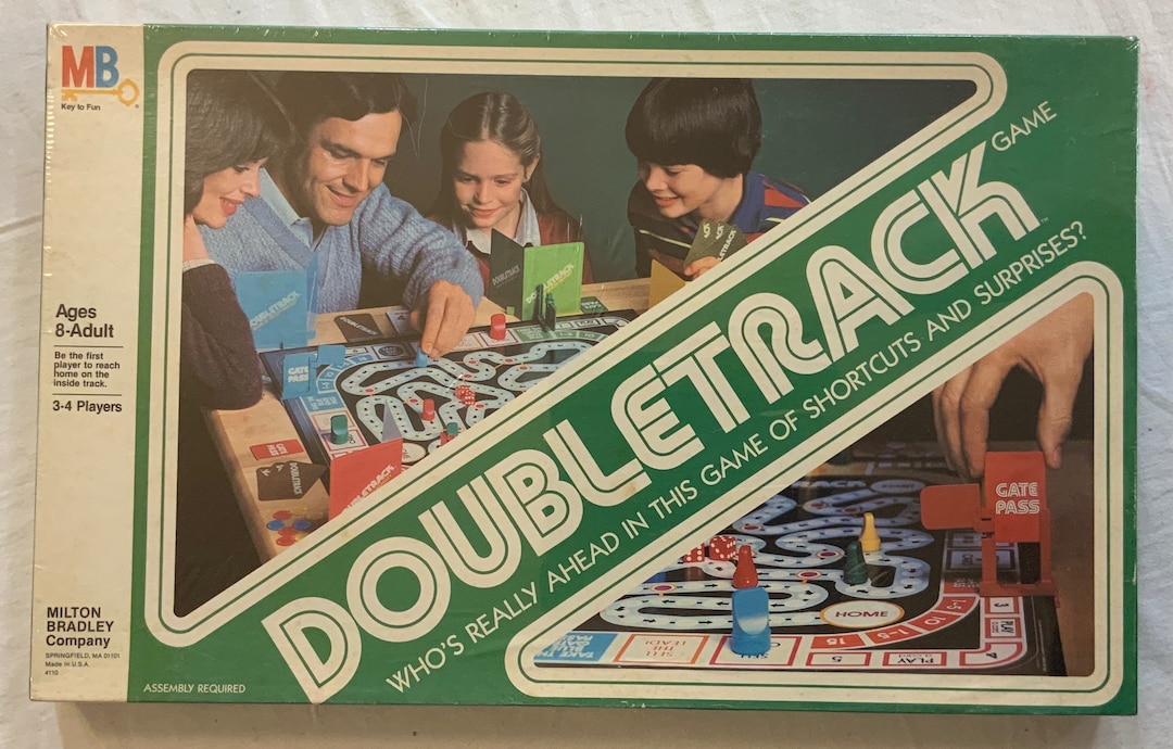 Doubletrack Game Vintage Board Game by Milton Bradley 1981 - Etsy