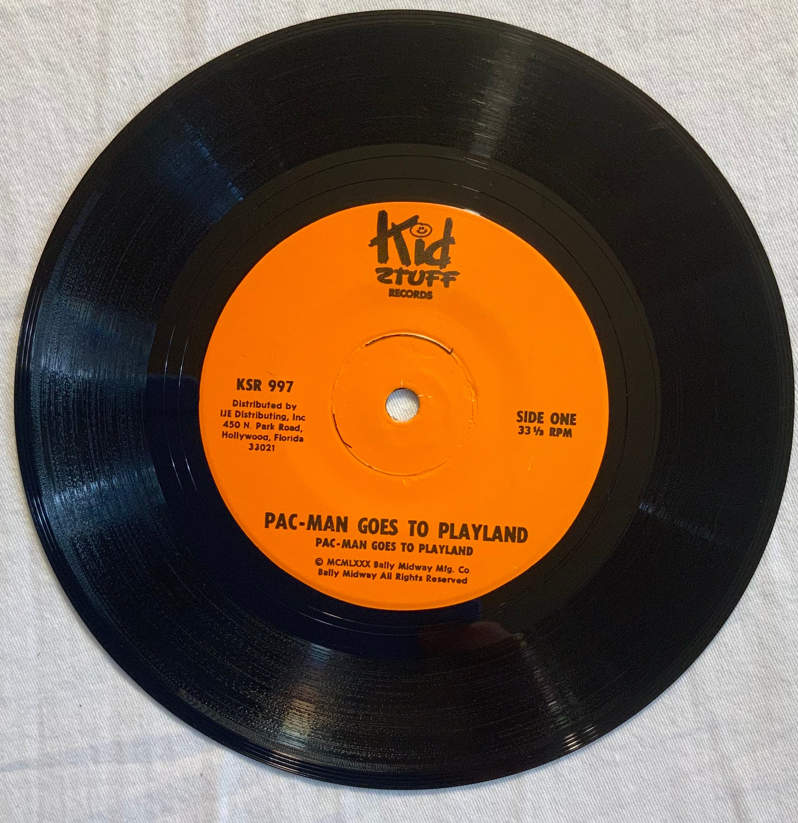 Pac-man Goes to Playland Record Only Kid Stuff Book and Record 1980 ...