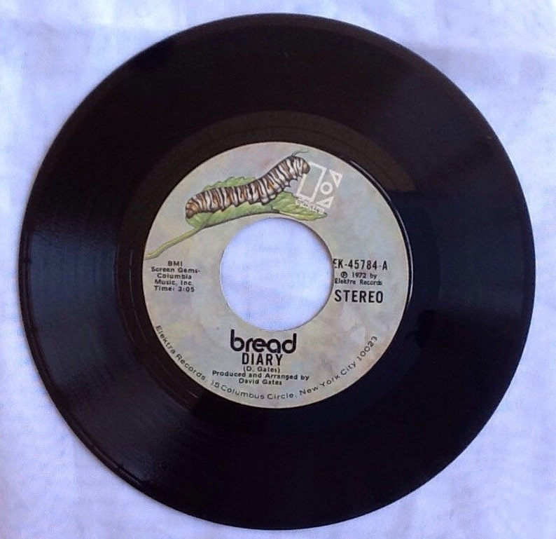 Bread Diary and Down on My Knees 45 1972 Vintage Vinyl Record - Etsy