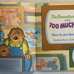 The Berenstain Bears and Too Much TV by Stan and Jan Berenstain Vintage ...
