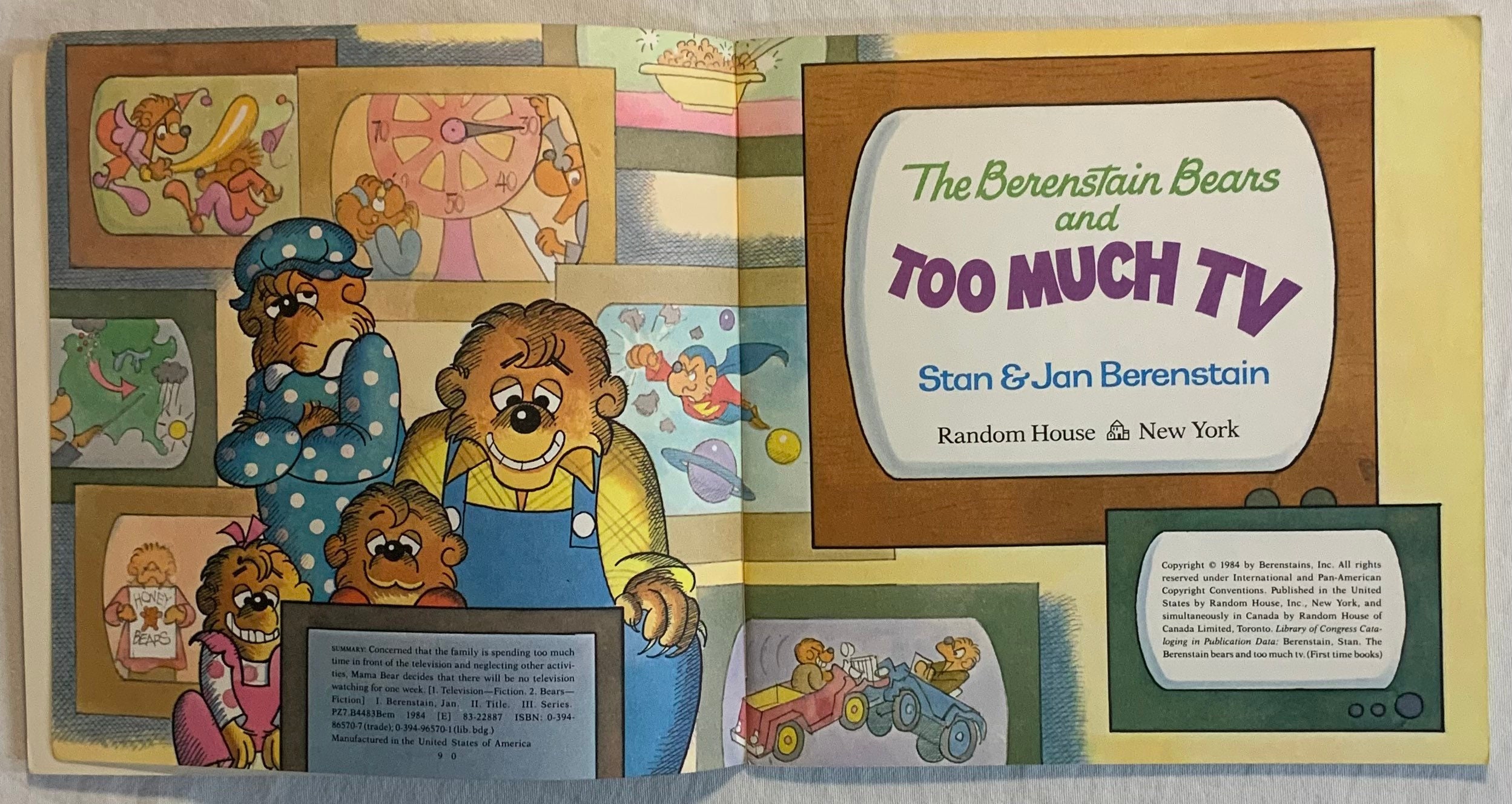 The Berenstain Bears and Too Much TV by Stan and Jan Berenstain Vintage ...