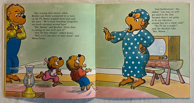 The Berenstain Bears and Too Much TV by Stan and Jan Berenstain Vintage ...