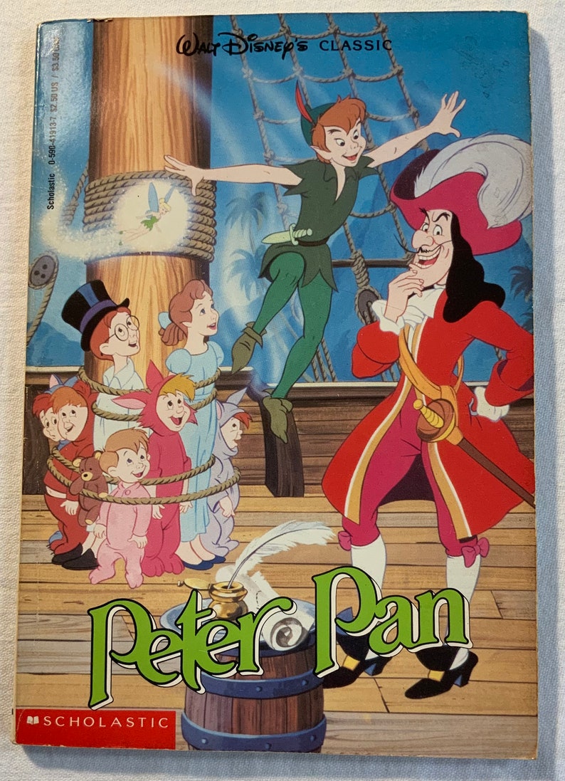 Walt Disney’s Classic Peter Pan Adapted by Jan Carr Scholastic Paper Back Book Club Edition 1989 ...