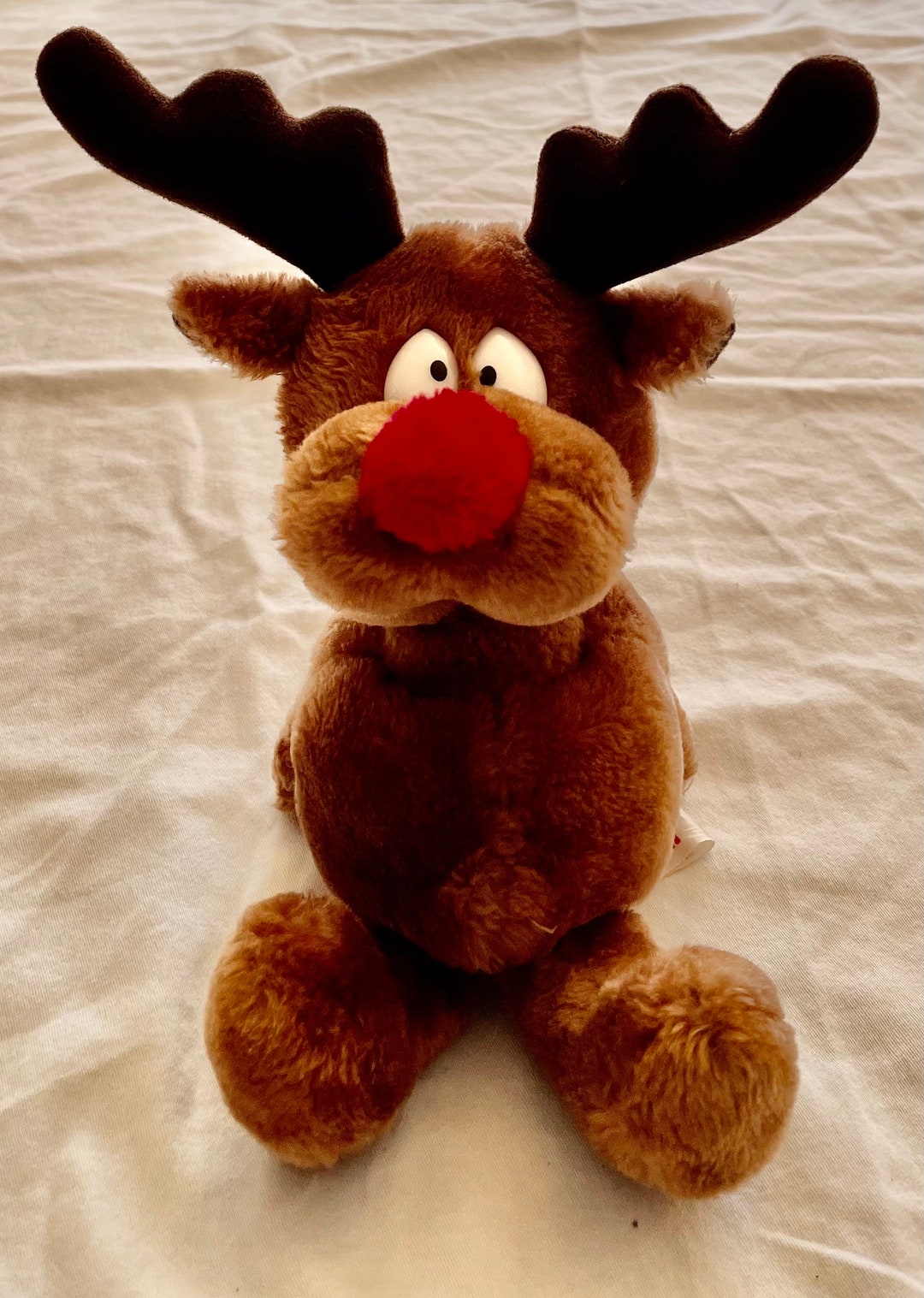 Vintage Russ Berrie Plush Reindeer Radar 1970’s - Etsy