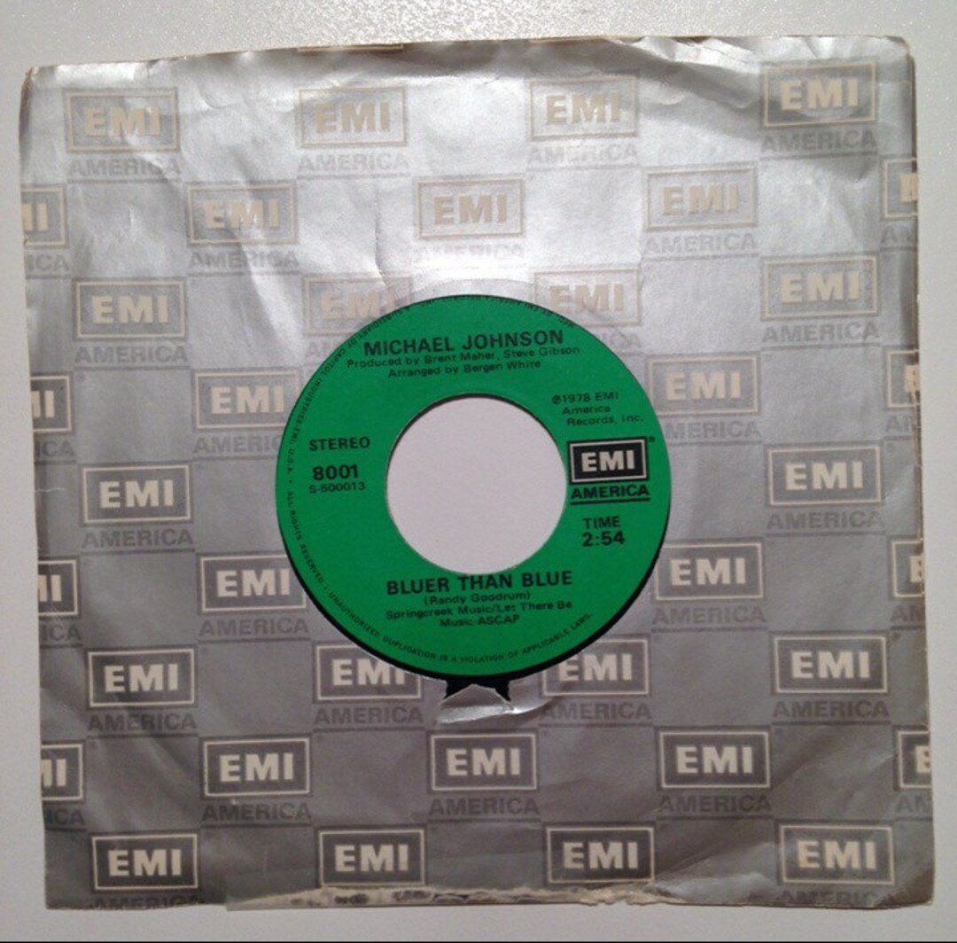 Michael Johnson Two in Love and Bluer Than Blue Vintage Vinyl 45 Record ...