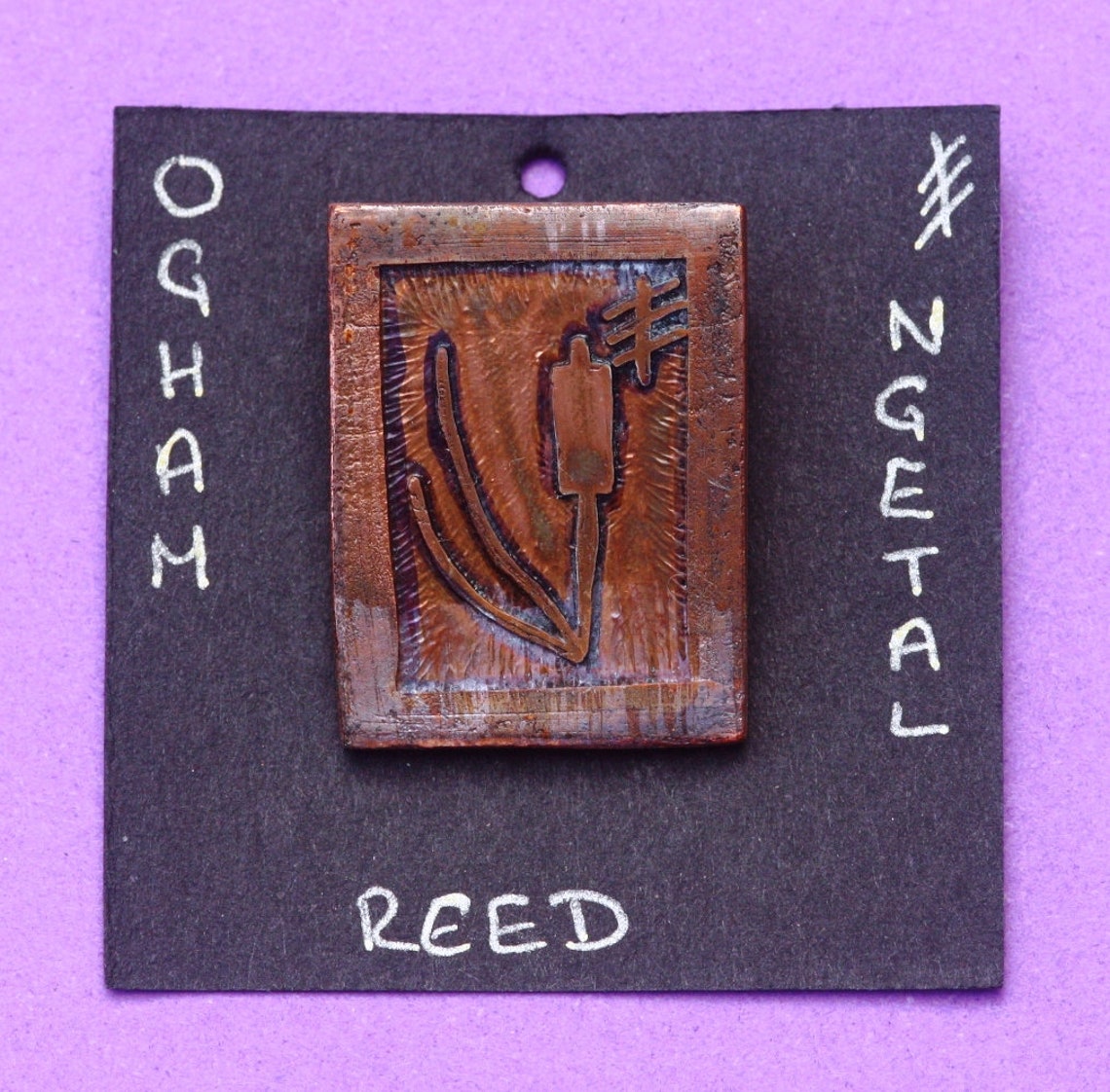 Celtic Ogham Pendant. Ngetal Pendant. Reed Leaf Pendant. November ...