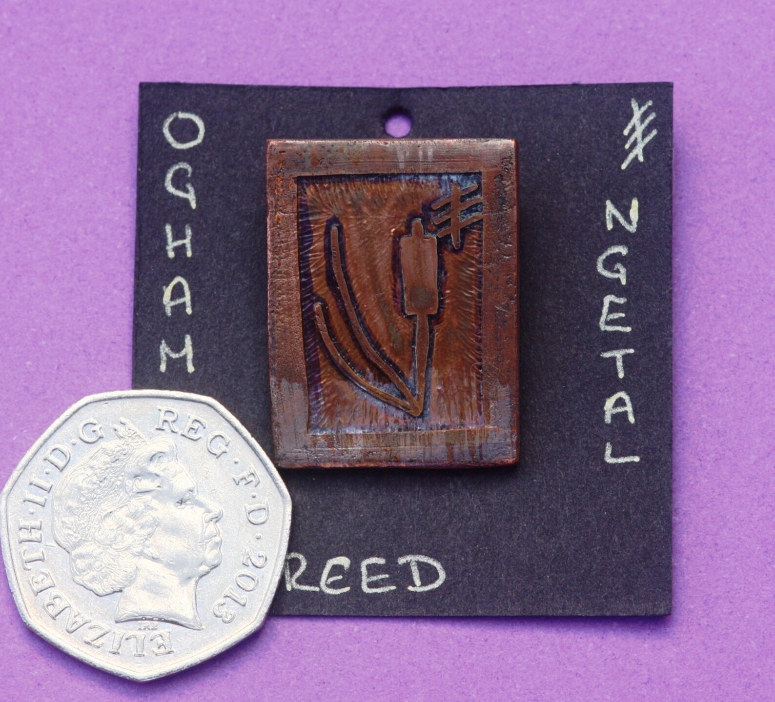 Celtic Ogham Pendant. Ngetal Pendant. Reed Leaf Pendant. November ...