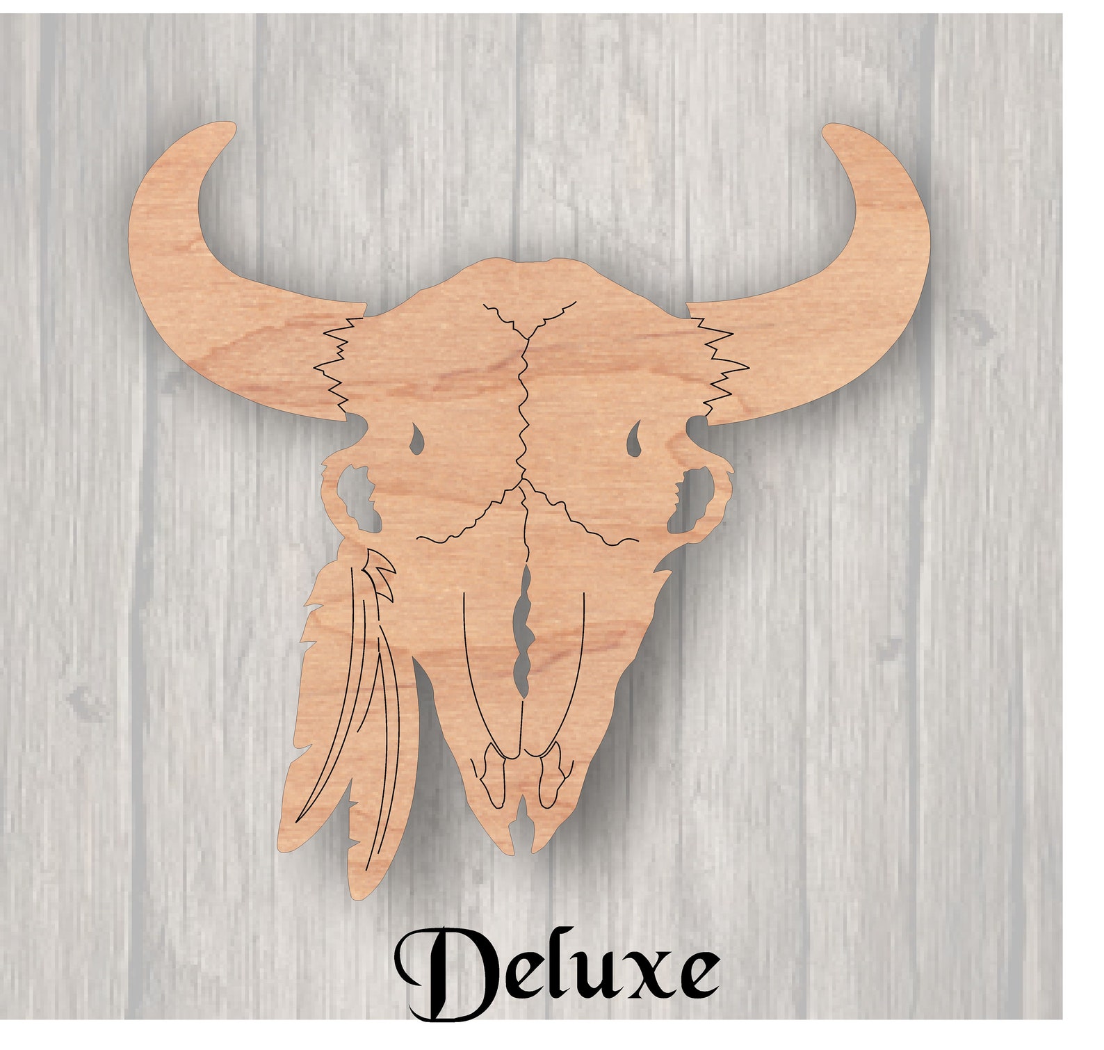 Buffalo Skull. Unfinished Wood Cutout. Wood Cutout. Laser | Etsy
