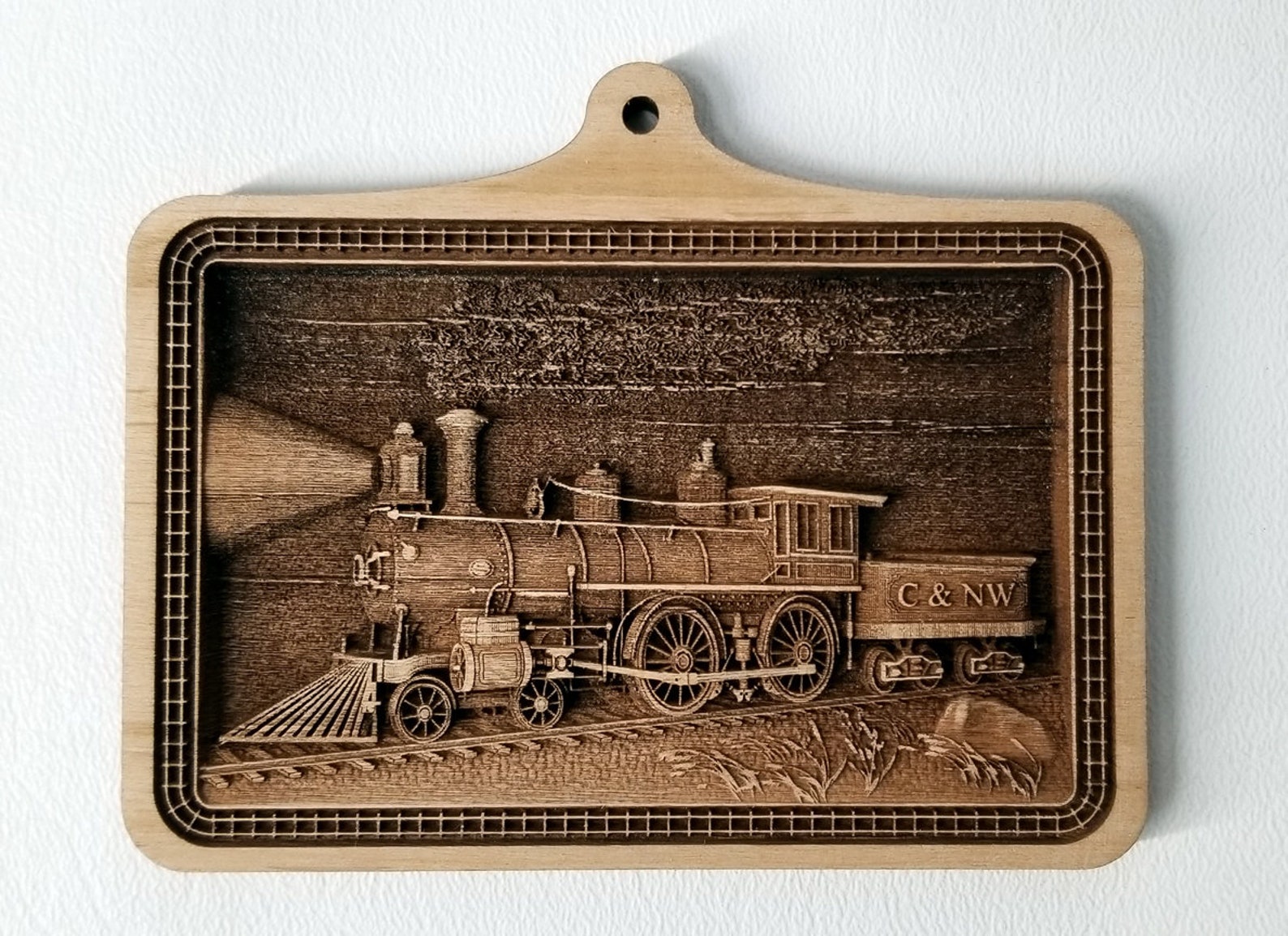 3D Ornaments. Train Ornament. Steam Train Gift Laser Engraved. - Etsy
