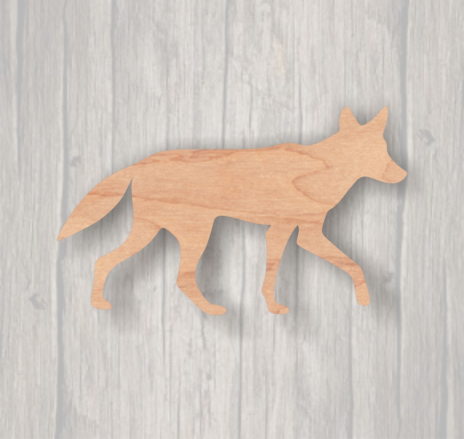 Coyote. Unfinished Wood Cutout. Wood Cutout. Laser Cutout. Wood Sign ...
