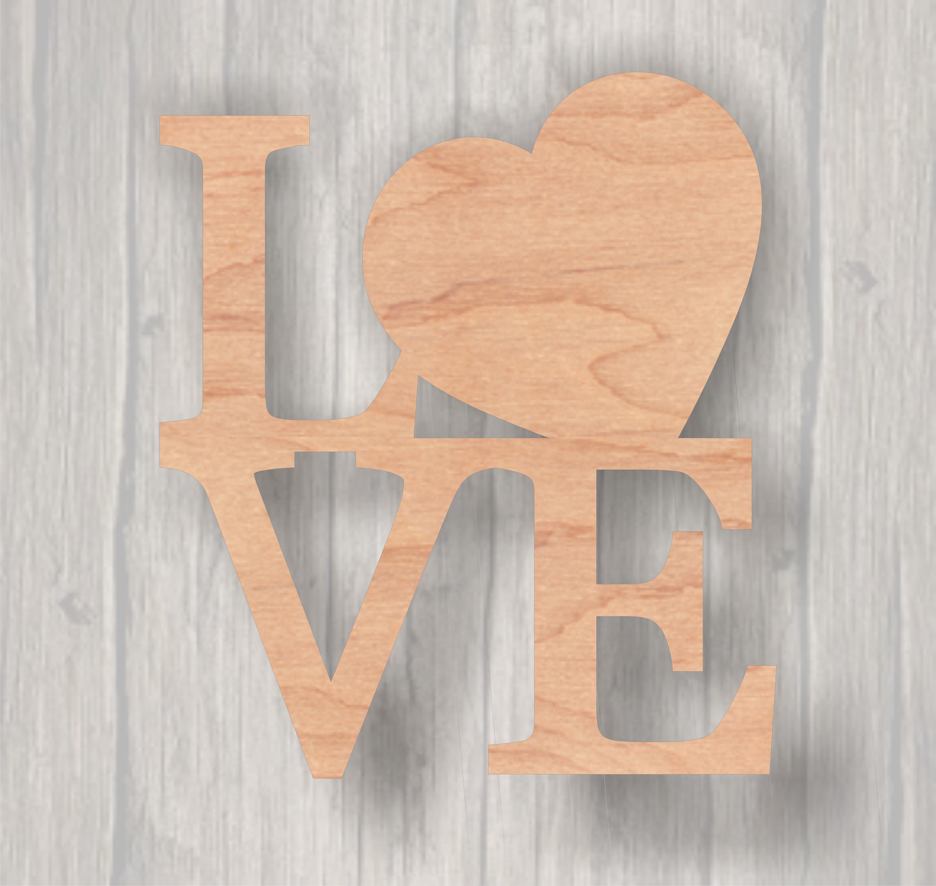 Love Heart. Unfinished wood cutout. Wood cutout. Laser | Etsy