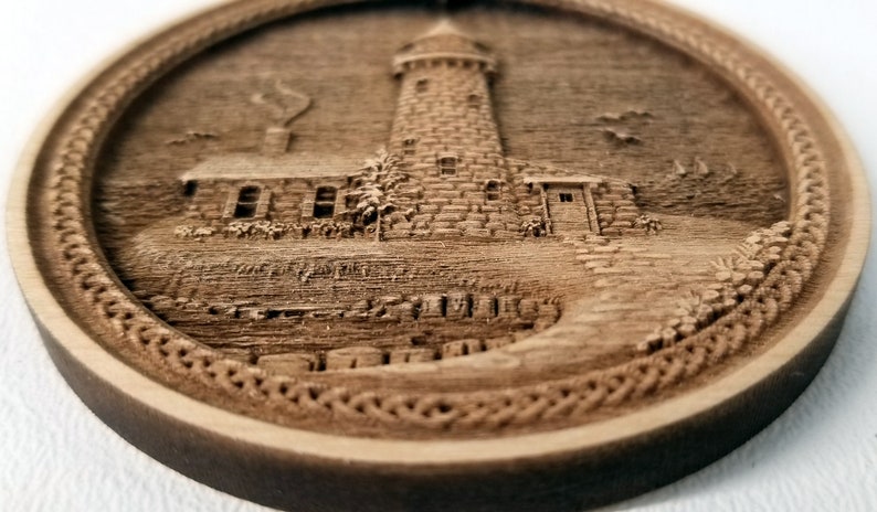 3D Wooden Ornament. Great Lake Lighthouse. Laser Engraved. - Etsy