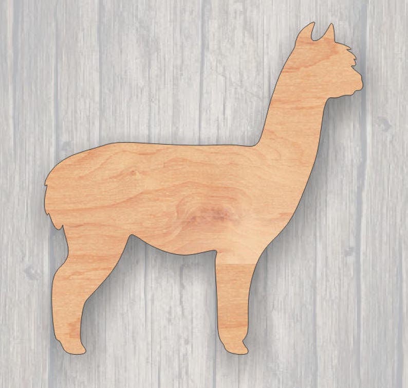 Alpaca. Wood Cutout. Unfinished Wood Cutout. Laser Cutout. - Etsy