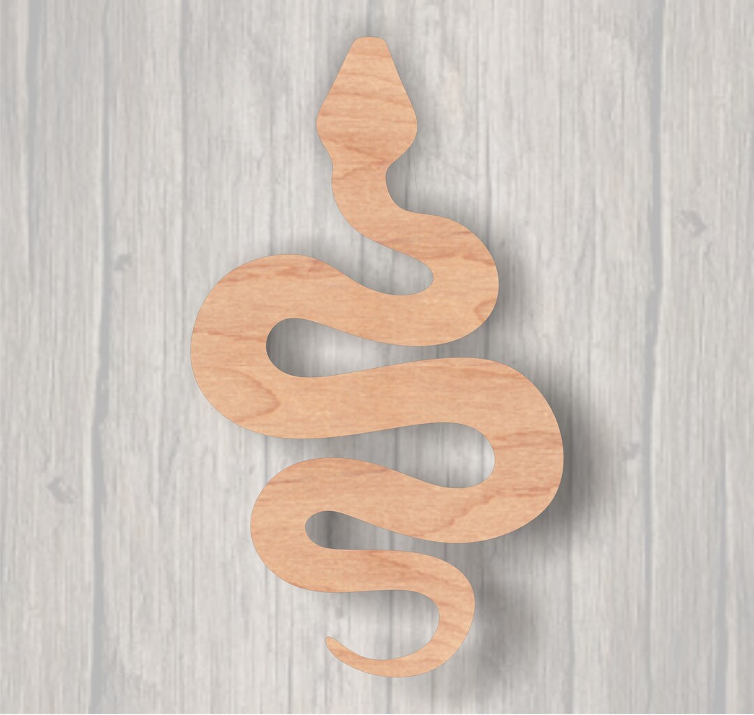 Snake. Unfinished Wood Cutout. Wood Cutout. Laser Cutout. Wood Sign ...