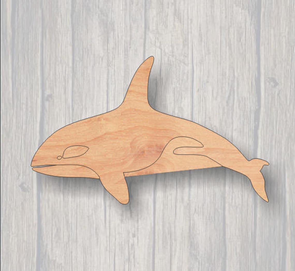 Orca. Unfinished Wood Cutout. Baltic Birch Laser Cutout. Wood | Etsy