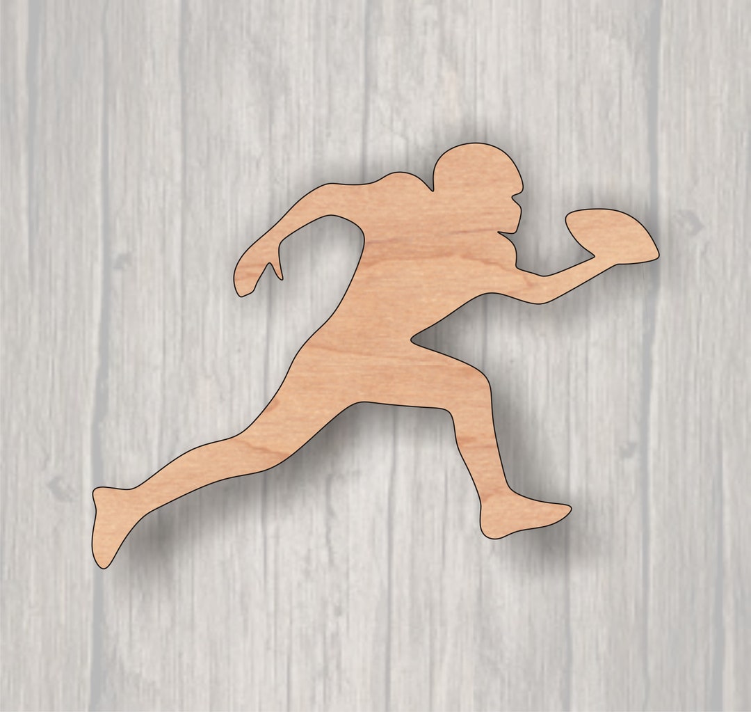 Football Player. Unfinished Wood Cutout. Wood Cutout. Laser Cutout ...