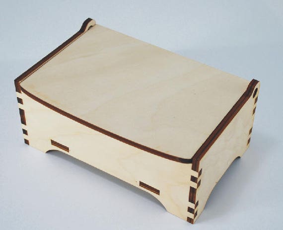 Wooden Box Laser Cut Wood Box Unfinished Wood Box. Ready to | Etsy