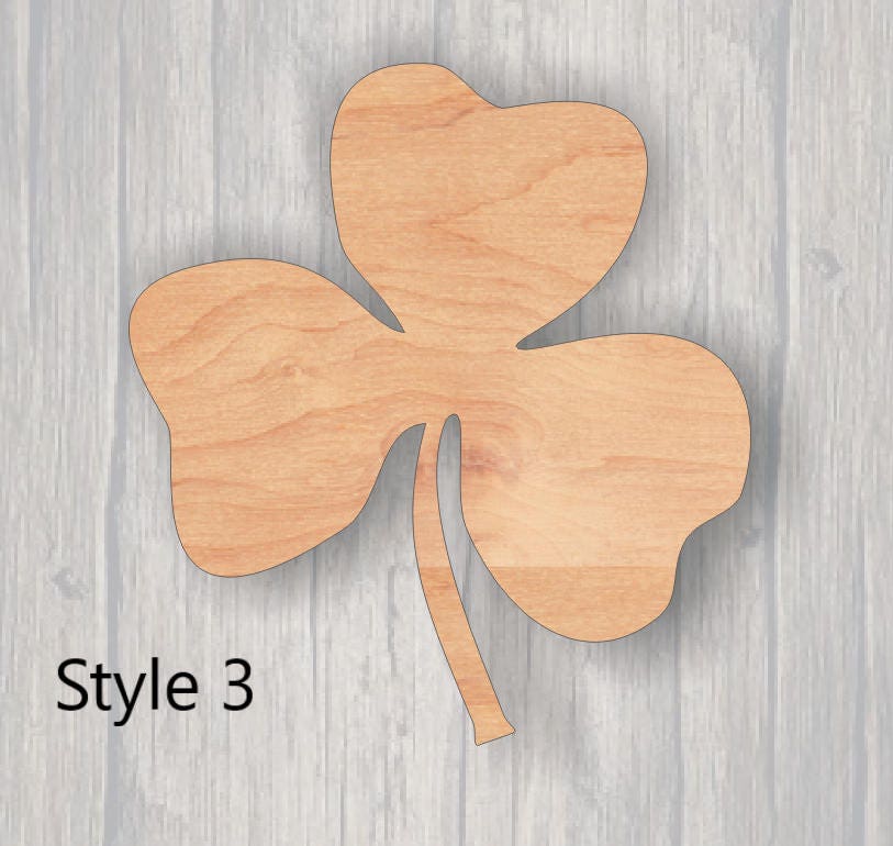 Four Leaf Clover. Wood Cutout. 3 Styles. Unfinished Wood - Etsy UK