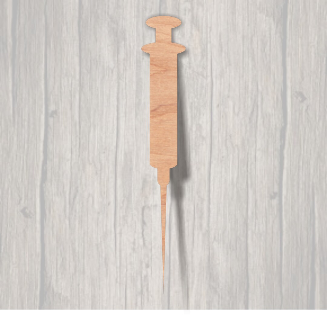 Syringe. Unfinished Wood Cutout. Wood Cutout. Laser Cutout. - Etsy