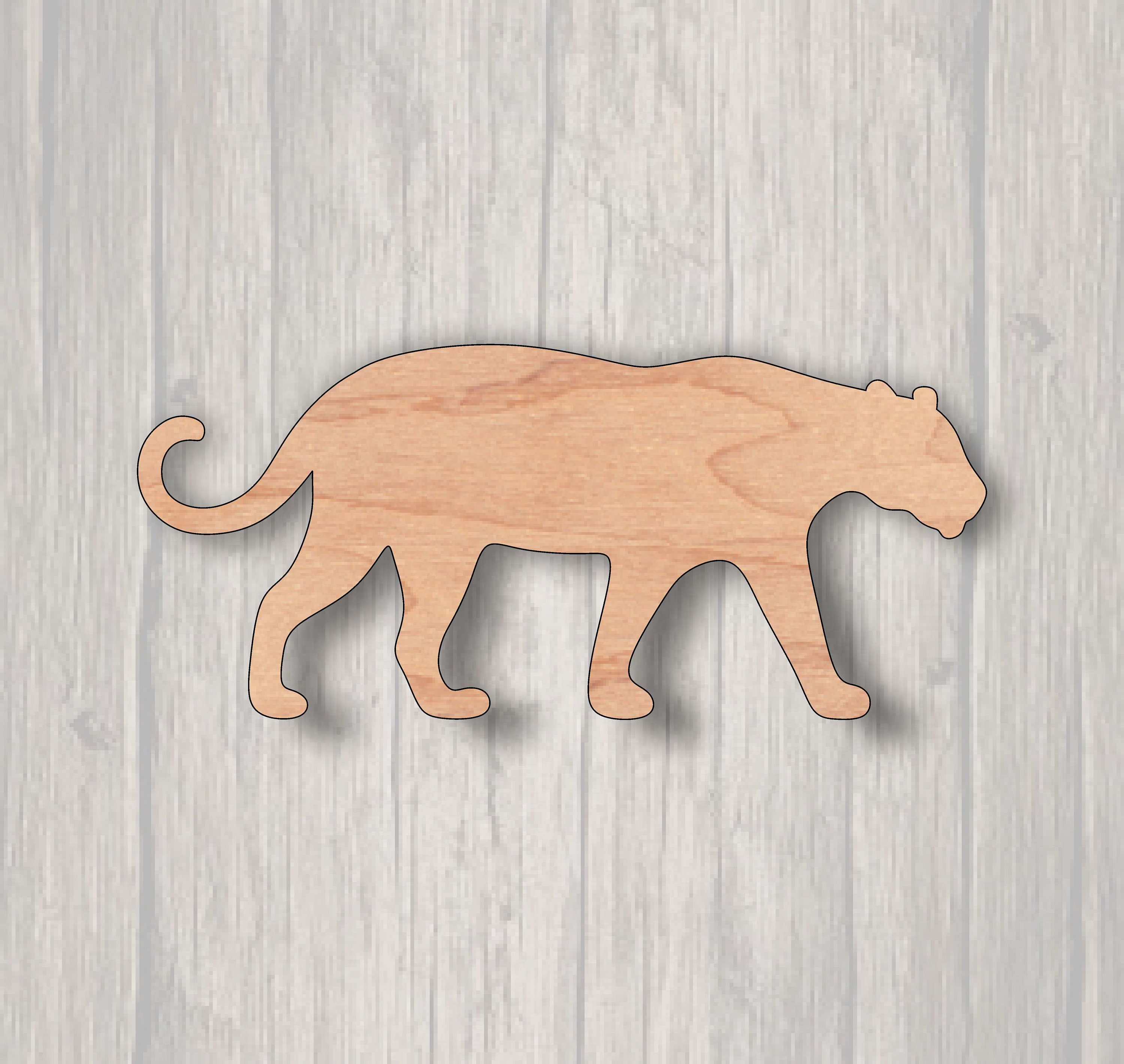 Jaguar. Unfinished Wood Cutout. Wood Cutout. Laser Cutout. - Etsy