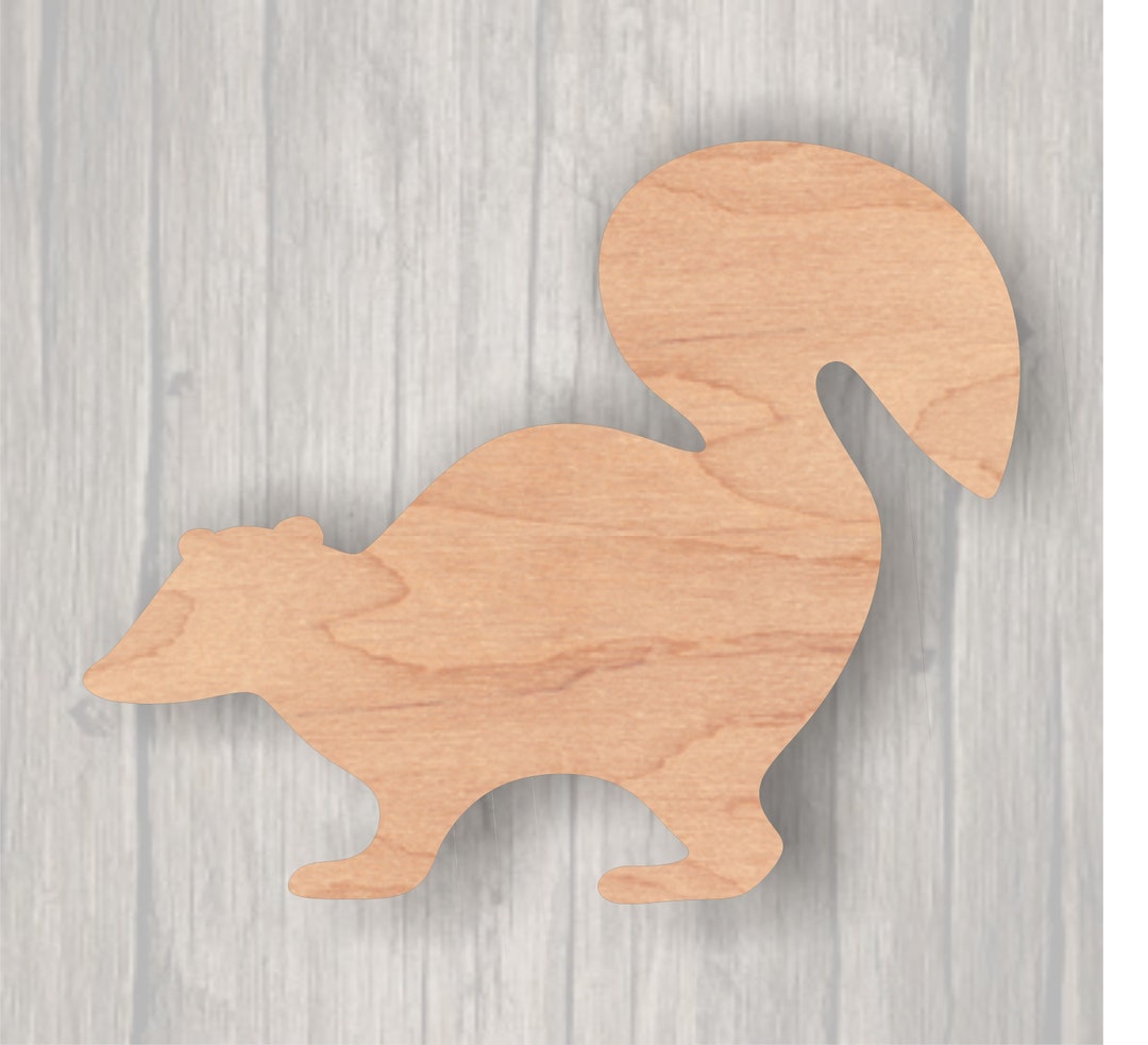 Skunk. Unfinished Wood Cutout. Wood Cutout. Laser Cutout. Wood Sign ...