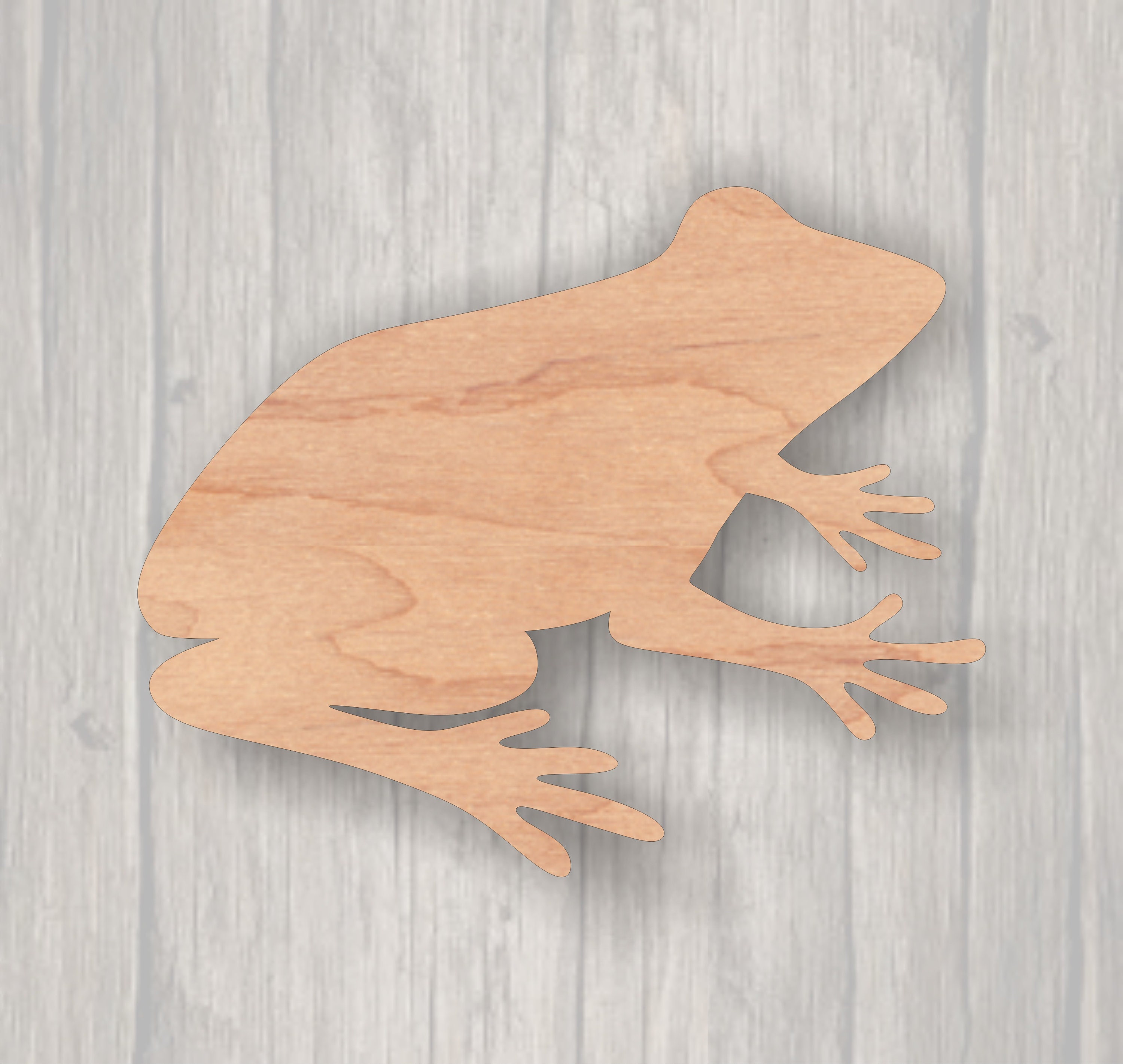 Frog. Unfinished wood cutout. Wood cutout. Laser Cutout. | Etsy