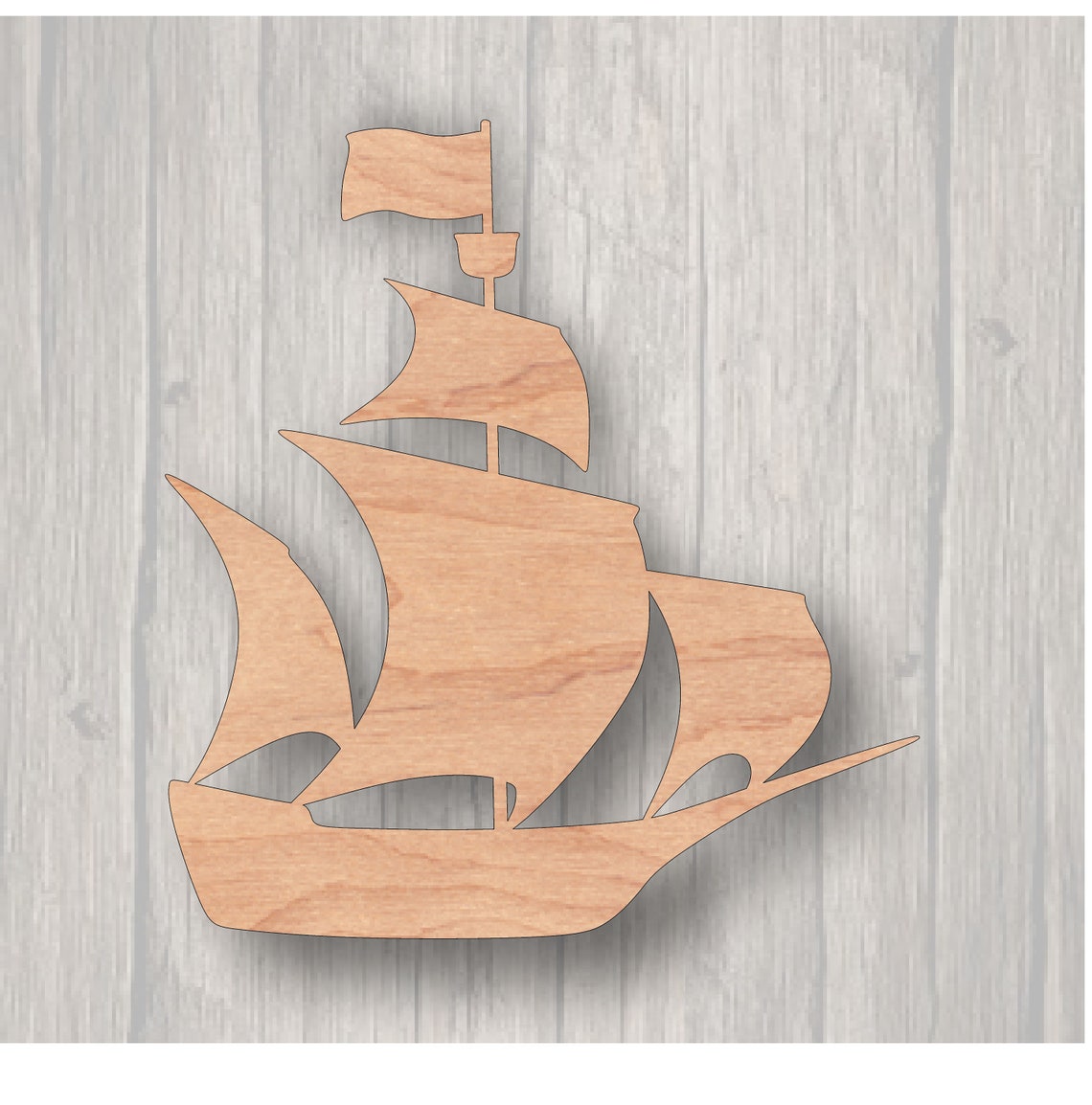 Pirate Ship. Unfinished Wood Cutout. Wood Cutout. Laser | Etsy