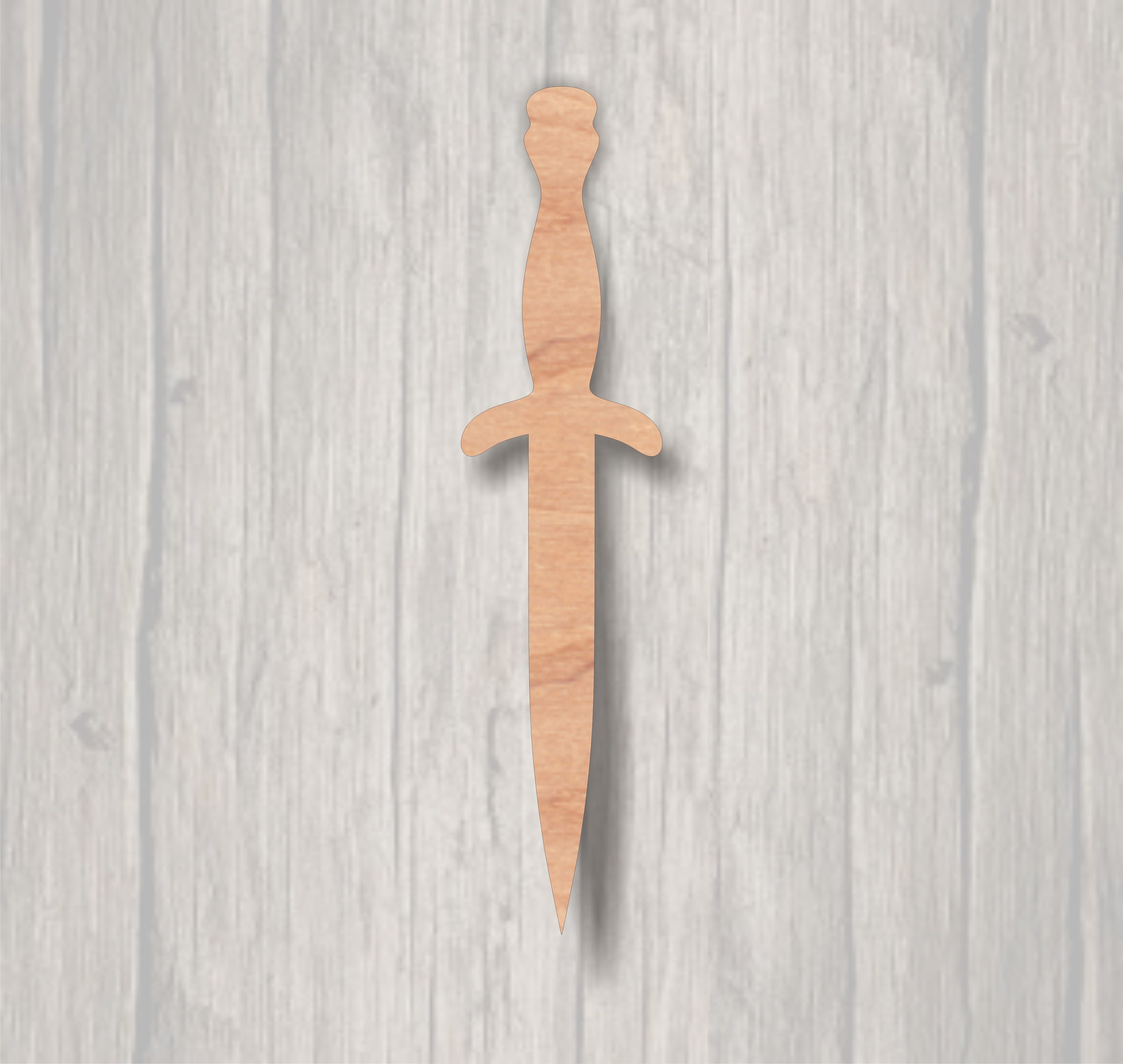 Dagger. Unfinished Wood Cutout. Wood Cutout. Laser Cutout. | Etsy