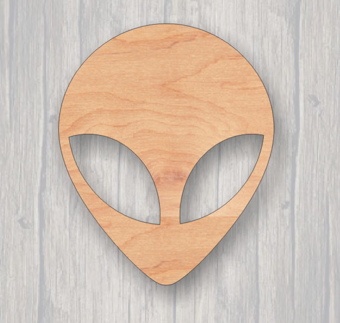 Alien Head. Wood Cutout. Unfinished Wood Cutout. Laser Cutout. - Etsy