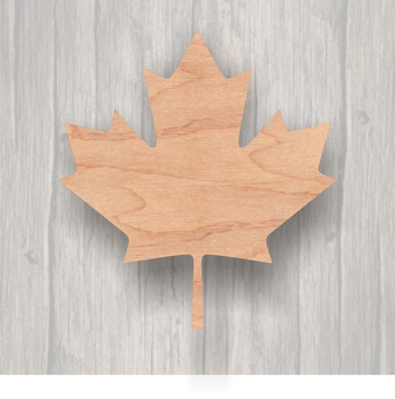 Canadian Maple Leaf. Unfinished wood cutout. Wood cutout. | Etsy