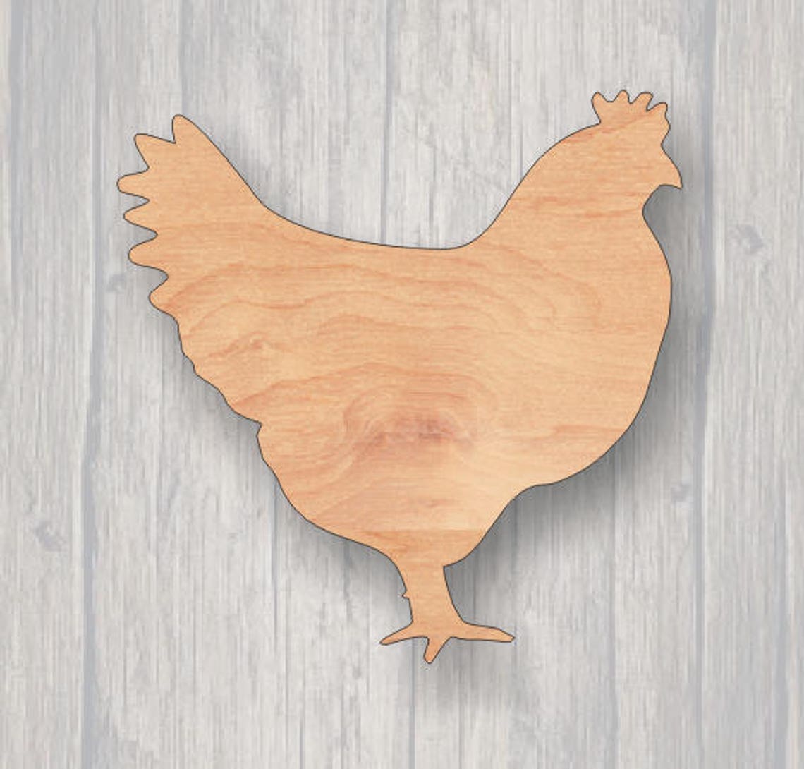 Chicken. Wood Cutout. Laser Cutout. Wood Sign. Unfinished Wood - Etsy