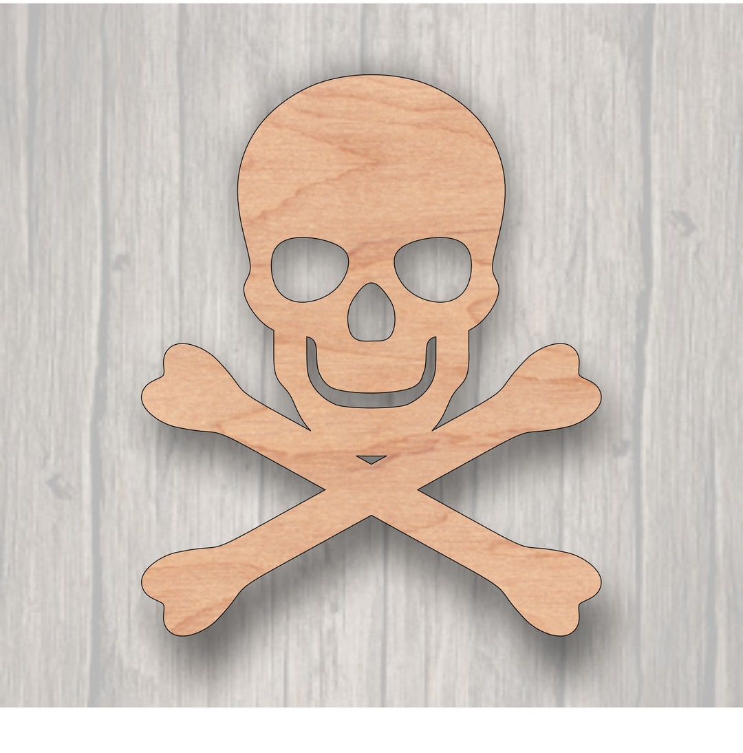 Jolly Roger. Unfinished Wood Cutout. Wood Cutout. Laser Cutout. Wood ...