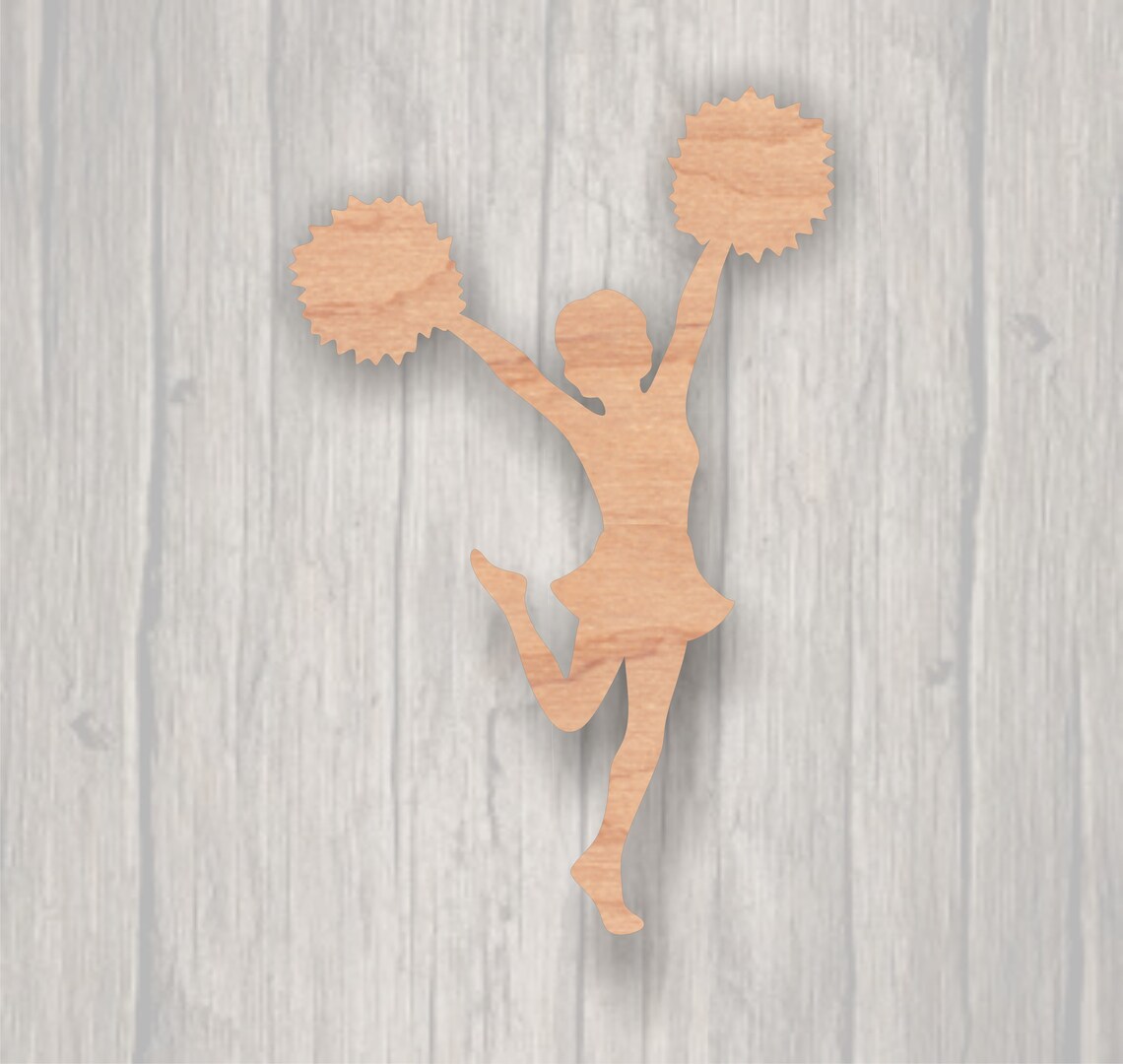 Cheerleader. Unfinished Wood Cutout. Wood Cutout. Laser Cutout. Wood ...