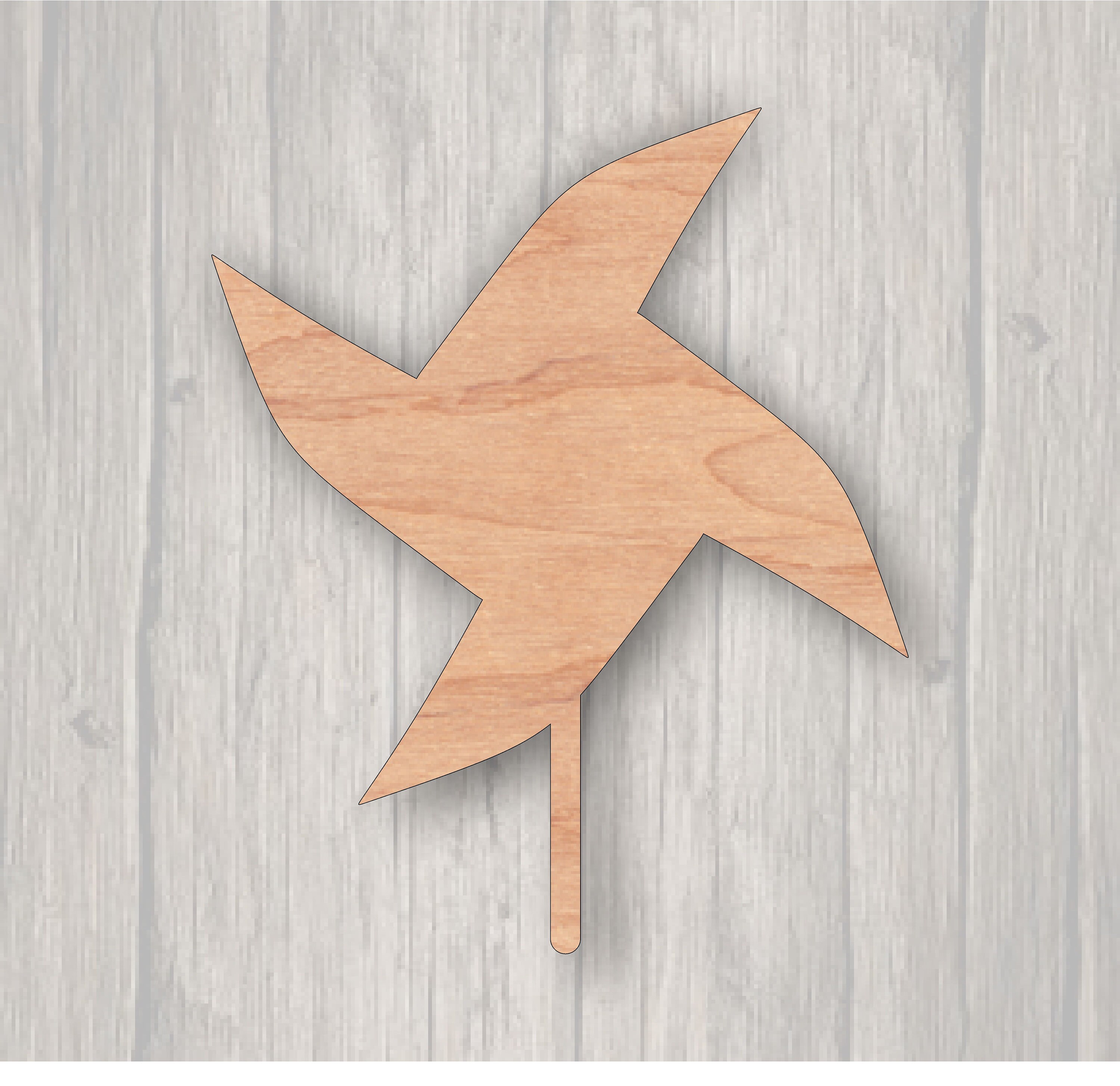 Pinwheel. Unfinished wood cutout. Wood cutout. Laser Cutout. | Etsy