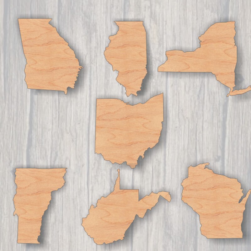 Rustic Decor Cutouts of States - Etsy