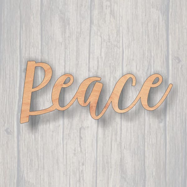 Peace Script Sign - Etsy