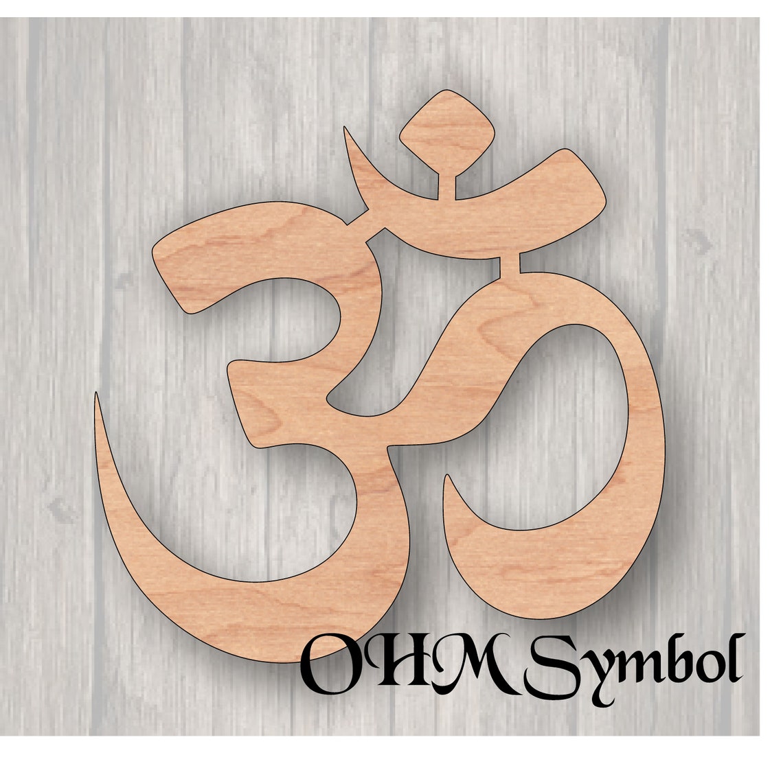 OHM Symbol. Unfinished Wood Cutout. Wood Cutout. Laser Cutout. Wood ...