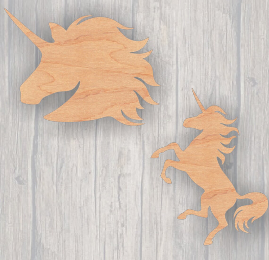 Unicorn Unfinished Wood Cutout Wood Cutout Laser Cutout Etsy