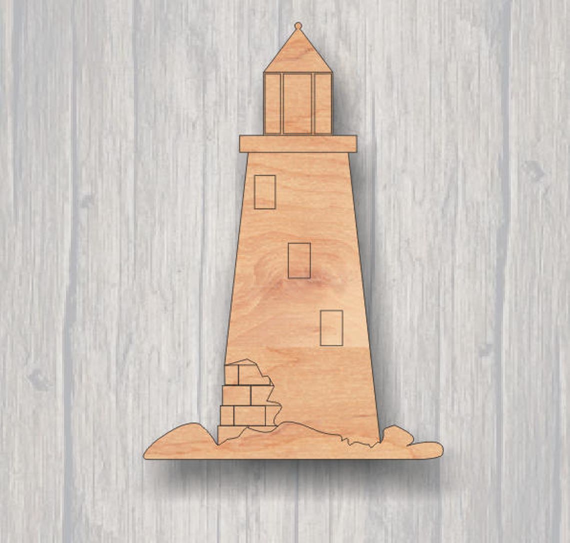 Lighthouse. Unfinished Wood Cutout. Baltic Birch Laser | Etsy