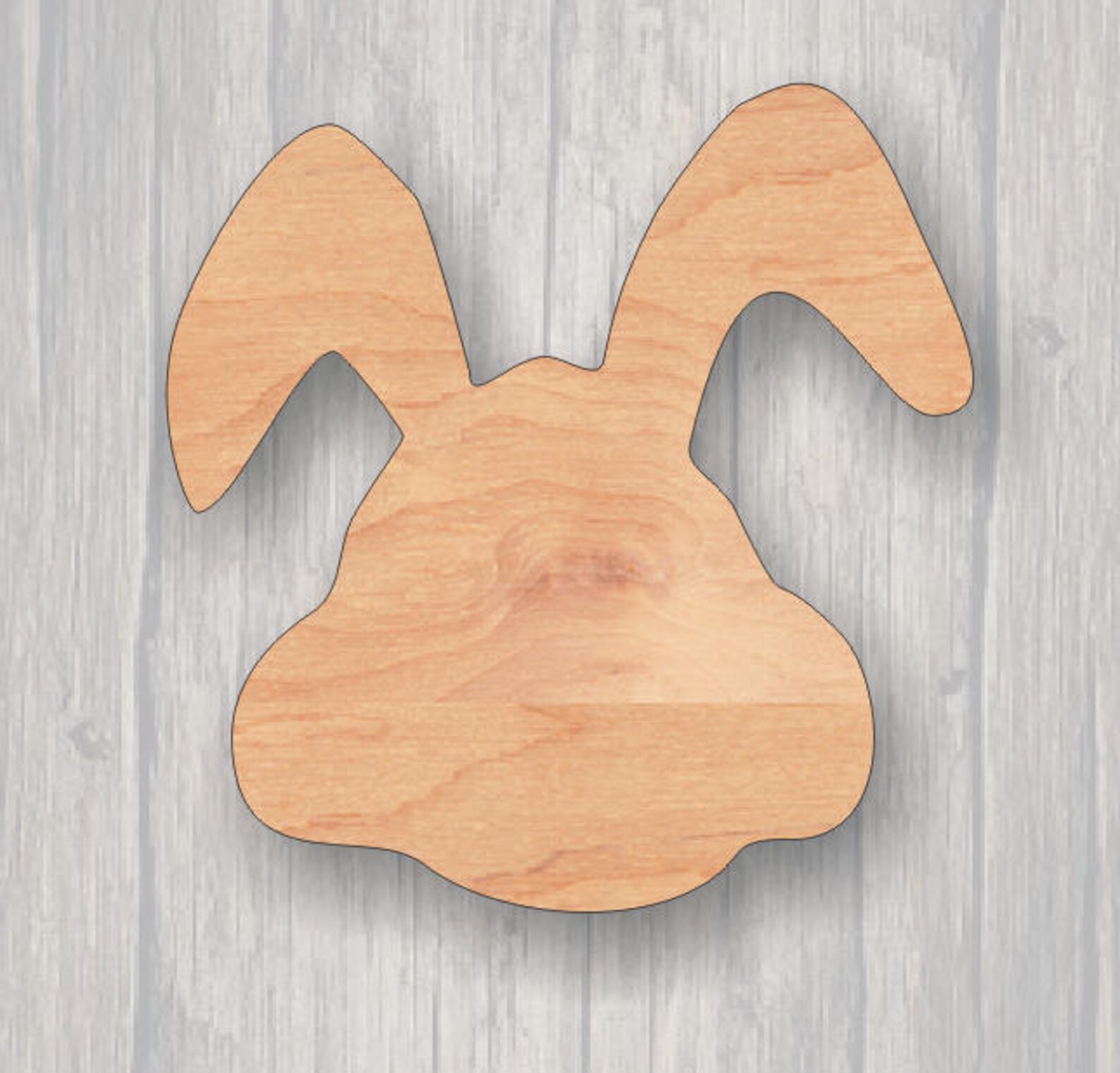 Bunny Face. Unfinished Wood Cutout. Wood Cutout. Laser Cutout. - Etsy