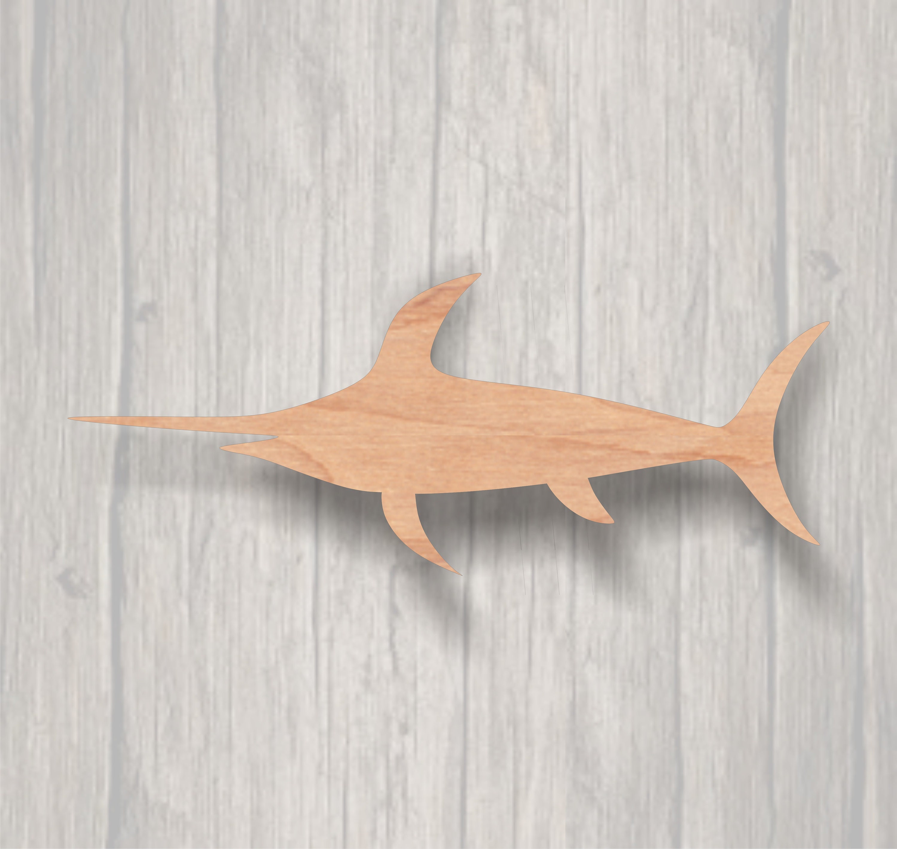 Swordfish. Unfinished Wood Cutout. Wood Cutout. Laser Cutout. | Etsy