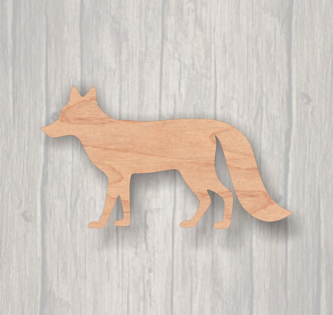 Fox. Unfinished Wood Cutout. Wood Cutout. Laser Cutout. Wood Sign. Sign ...