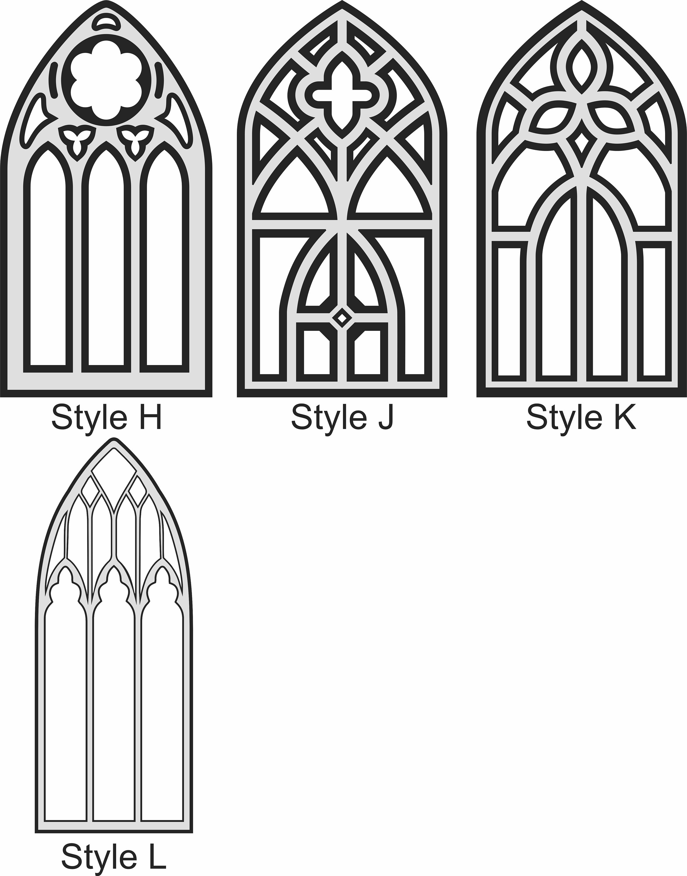 Arched Church Windows Template