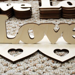 Love Standup. Wood Cutout. Laser Cutout. Wood Sign. Unfinished Wood ...