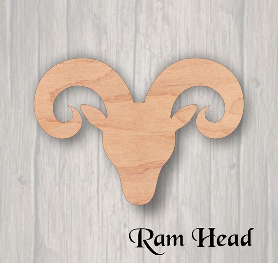 Ram Head. Unfinished Wood Cutout. Wood Cutout. Laser Cutout. - Etsy